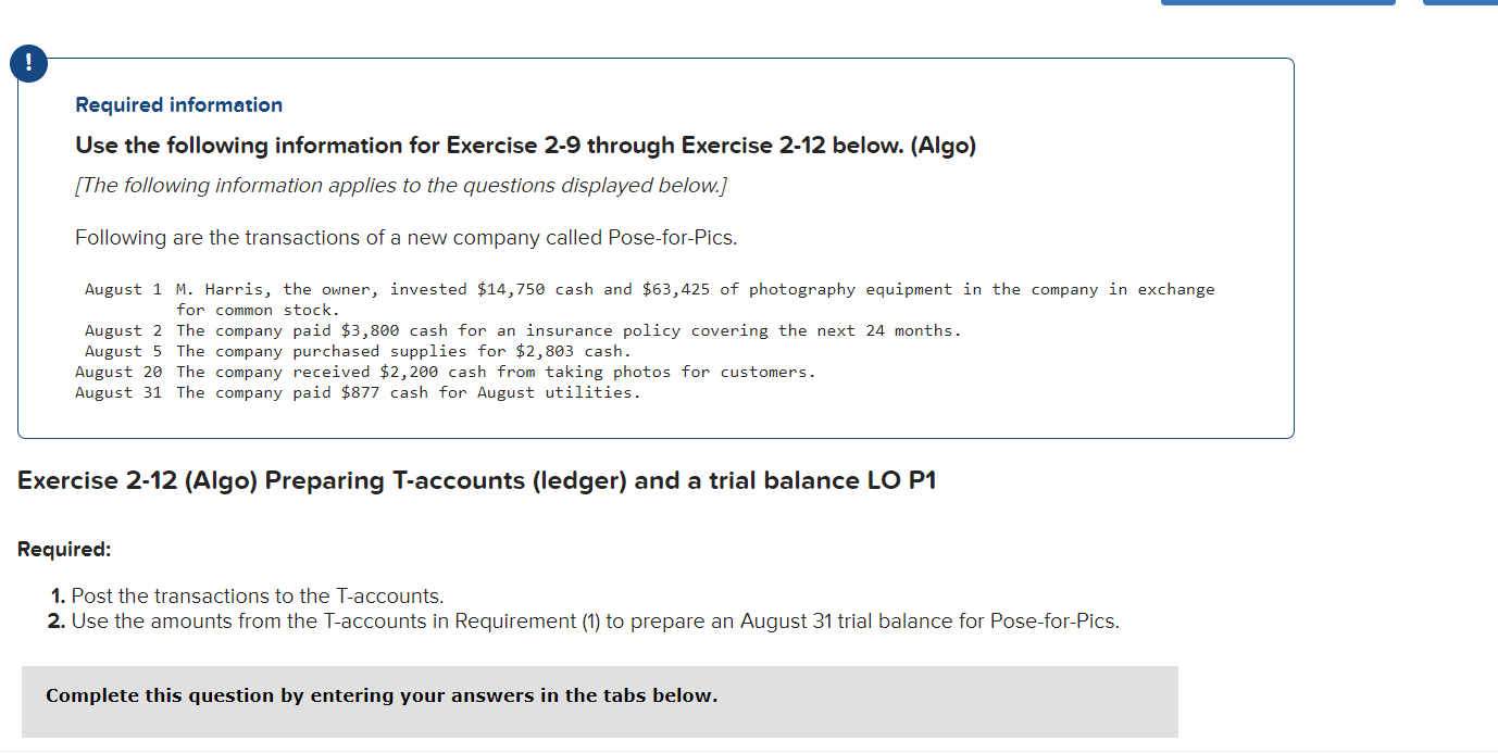 Solved ! Required information Use the following information | Chegg.com