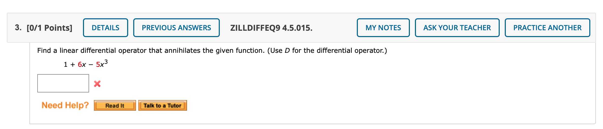 Solved 3. [0/1 Points] DETAILS PREVIOUS ANSWERS ZILLDIFFEQ9 | Chegg.com