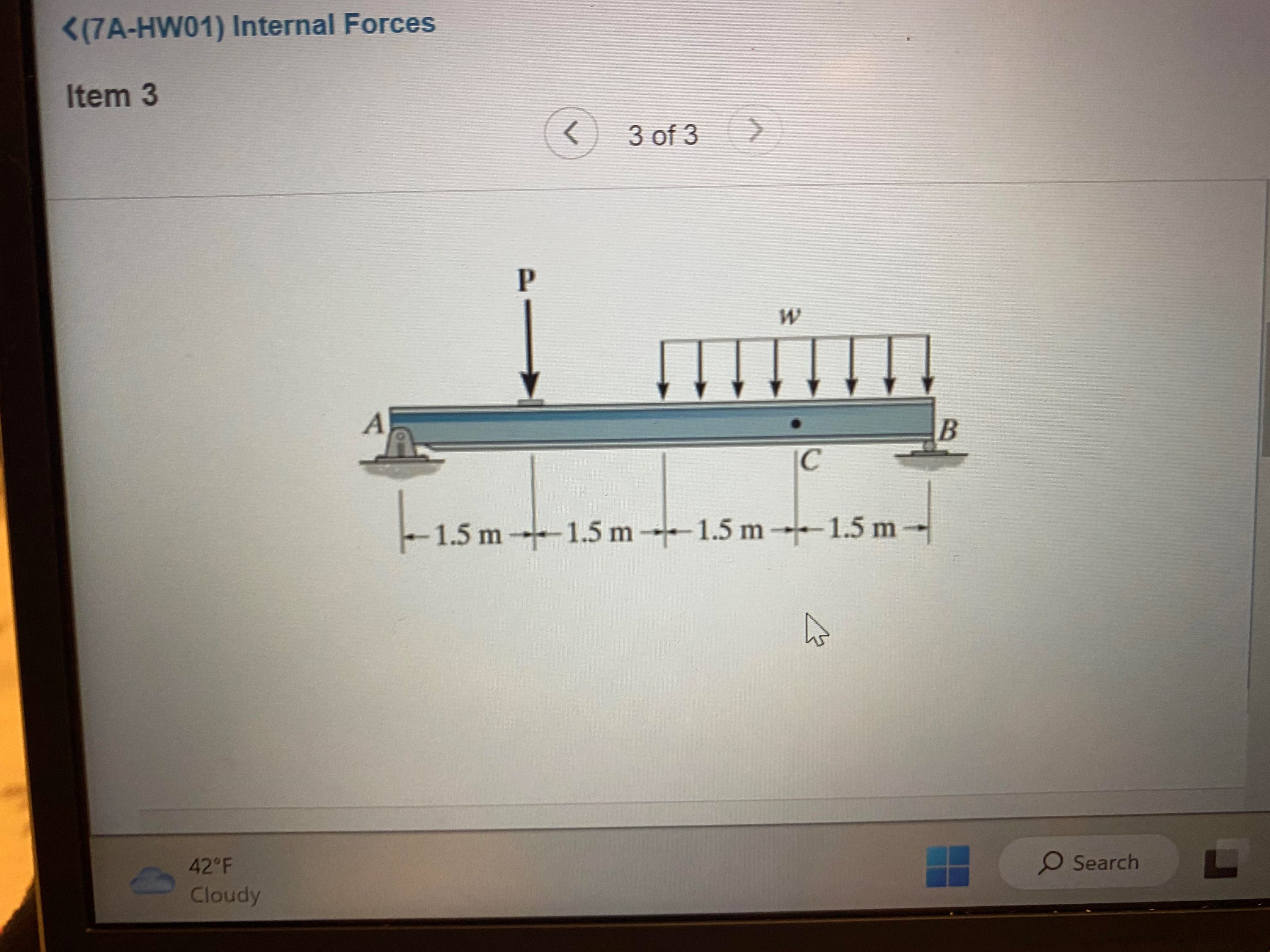 Solved Determine the normal force, shear force, and moment | Chegg.com