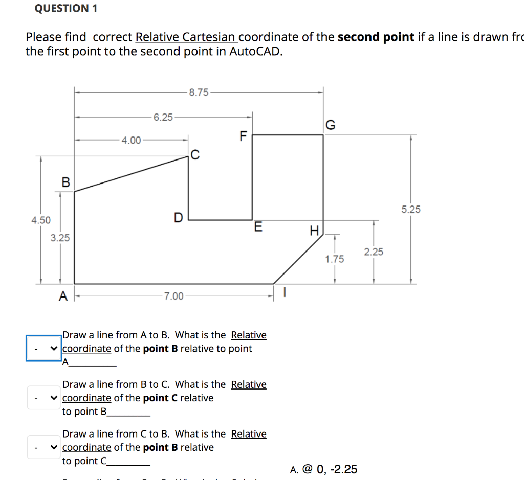 Solved QUESTION 1 Please find correct Relative Cartesian | Chegg.com