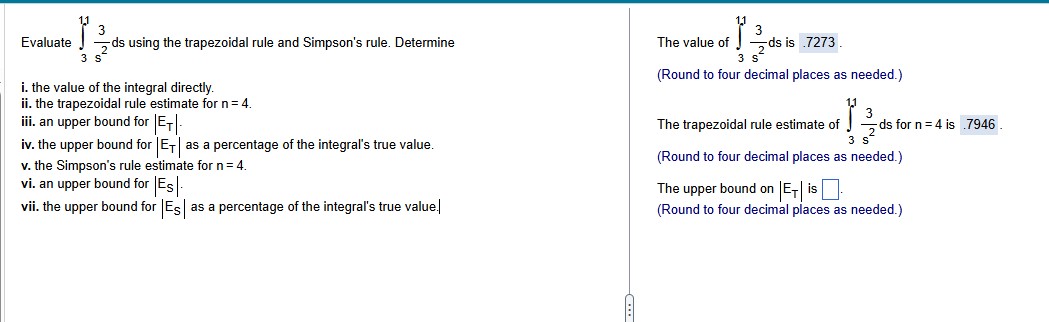 Solved Evaluate ∫3113s2ds ﻿using the trapezoidal rule and | Chegg.com