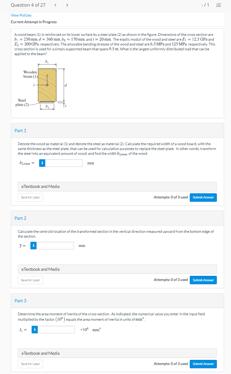 Solved Question 4 of 27 -/1 View Policies Current Attempt in | Chegg.com