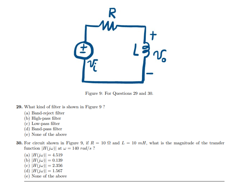 Solved Figure 9: For Questions 29 and 30. 29. What kind of | Chegg.com
