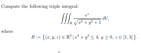 Solved Compute the following triple | Chegg.com