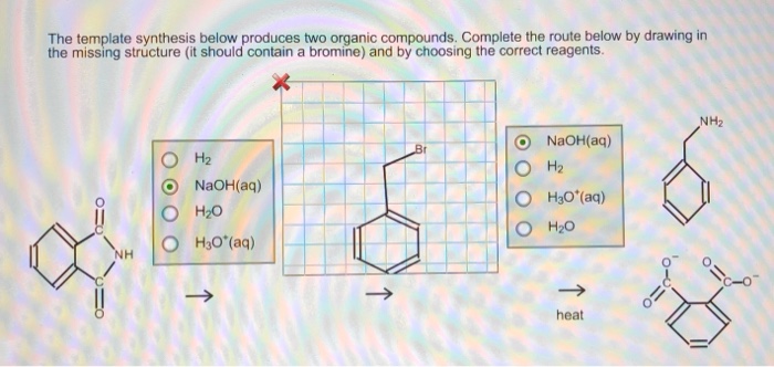 Solved The template synthesis below produces two organic | Chegg.com