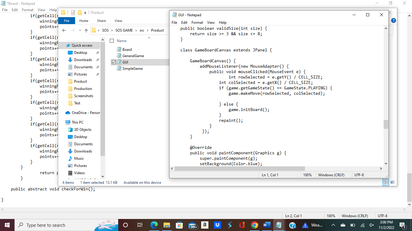 *Board - Notepad File Edit Format View HelpGUI - | Chegg.com