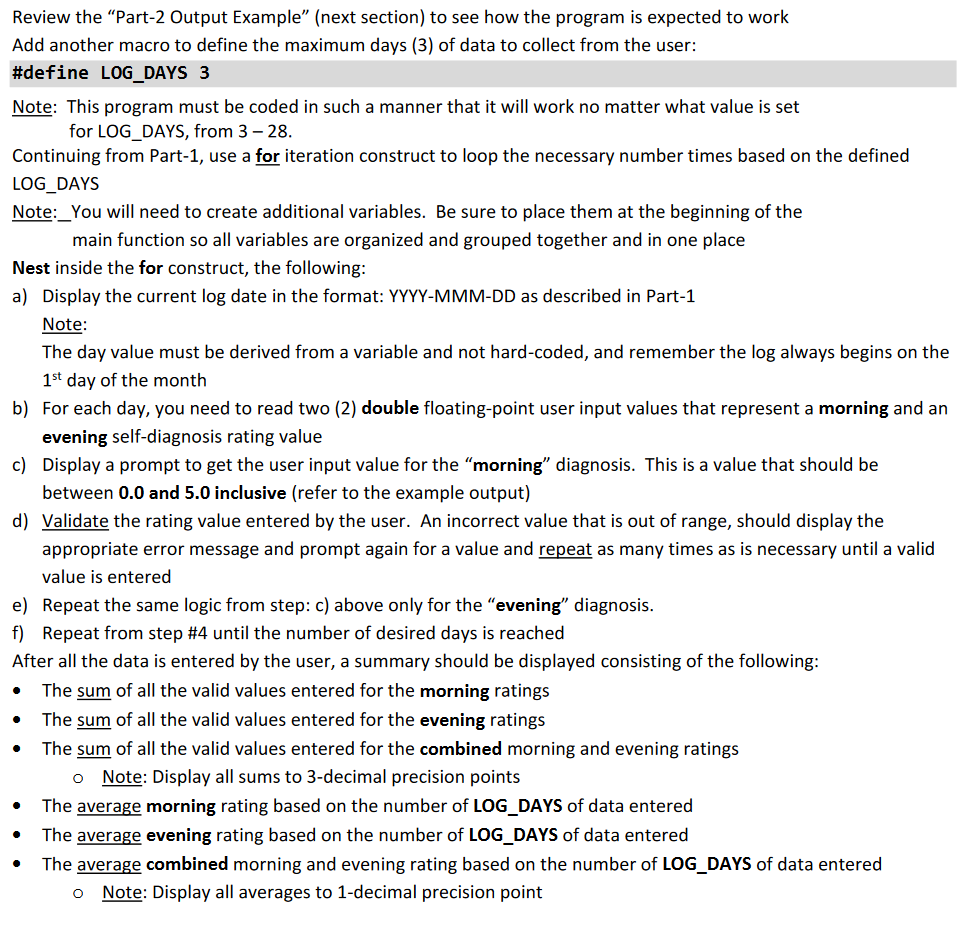 Solved Add another macro to define the maximum days (3) of | Chegg.com