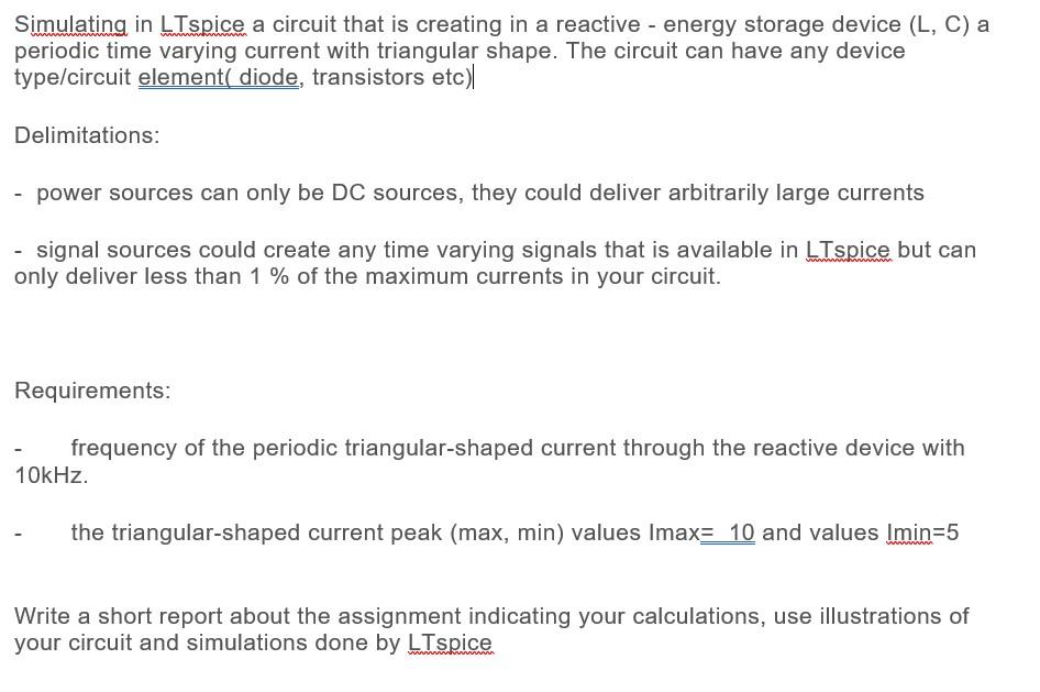 Solved Simulating in LTspice a circuit that is creating in a | Chegg.com