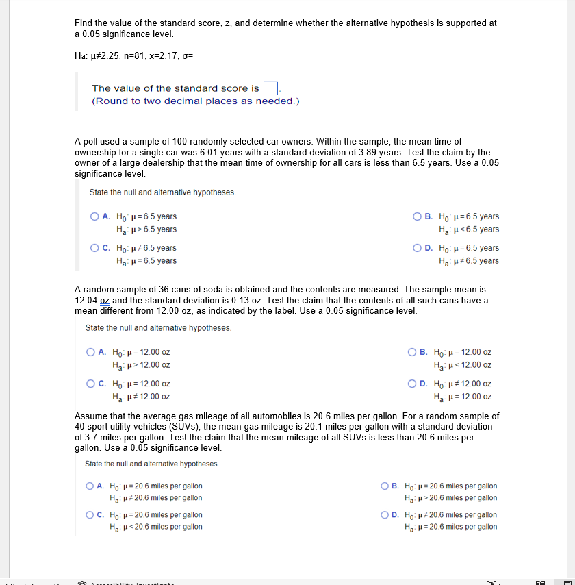 Solved Find the value of the standard score, z, and | Chegg.com