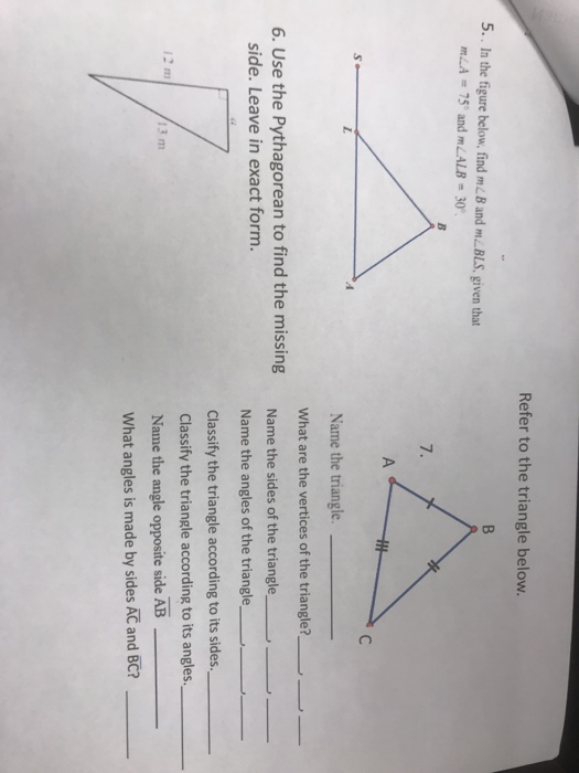 Solved a 1. Name every triangle in the figure below and | Chegg.com