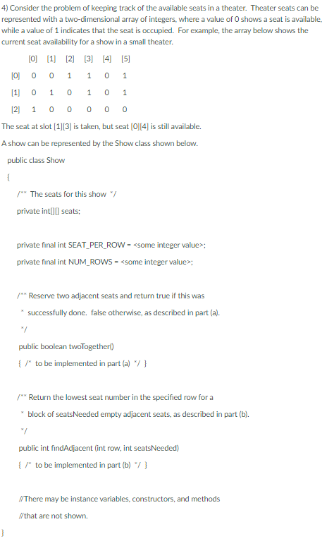 Solved 0 0 1 1 4) Consider the problem of keeping track of | Chegg.com
