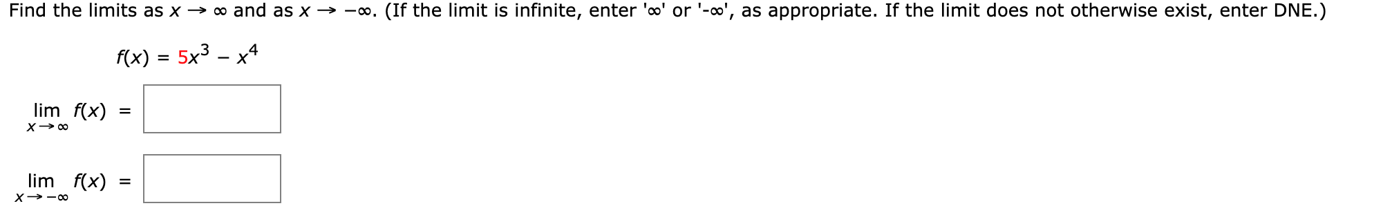 Solved Find the limits as \\( x \\rightarrow \\infty \\) and | Chegg.com