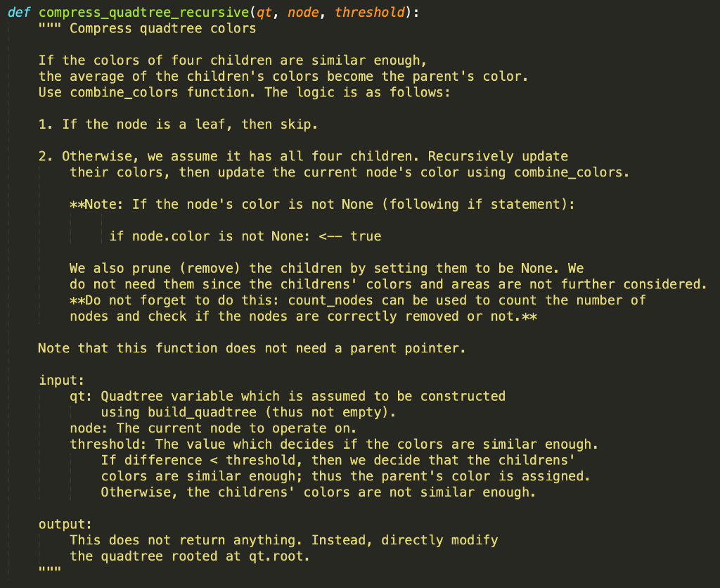 Solved You just need to implement the method: | Chegg.com