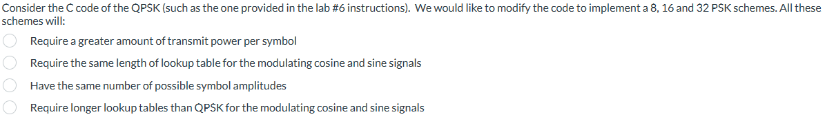 Solved Consider the C code of the QPSK (such as the one | Chegg.com