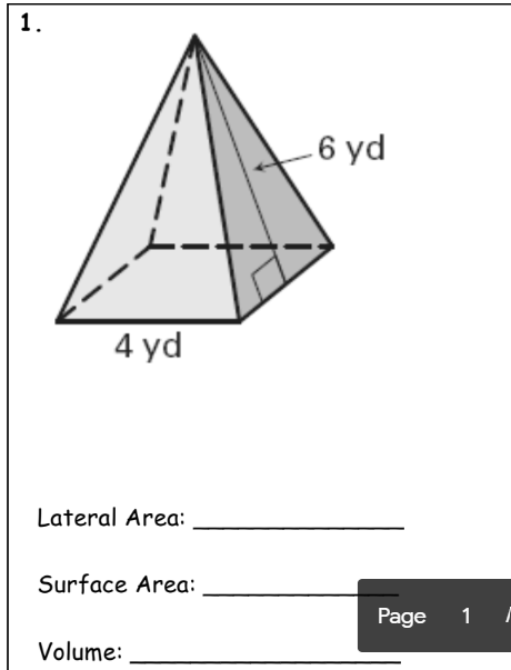 Solved Find the lateral area, surface area, and volume of | Chegg.com