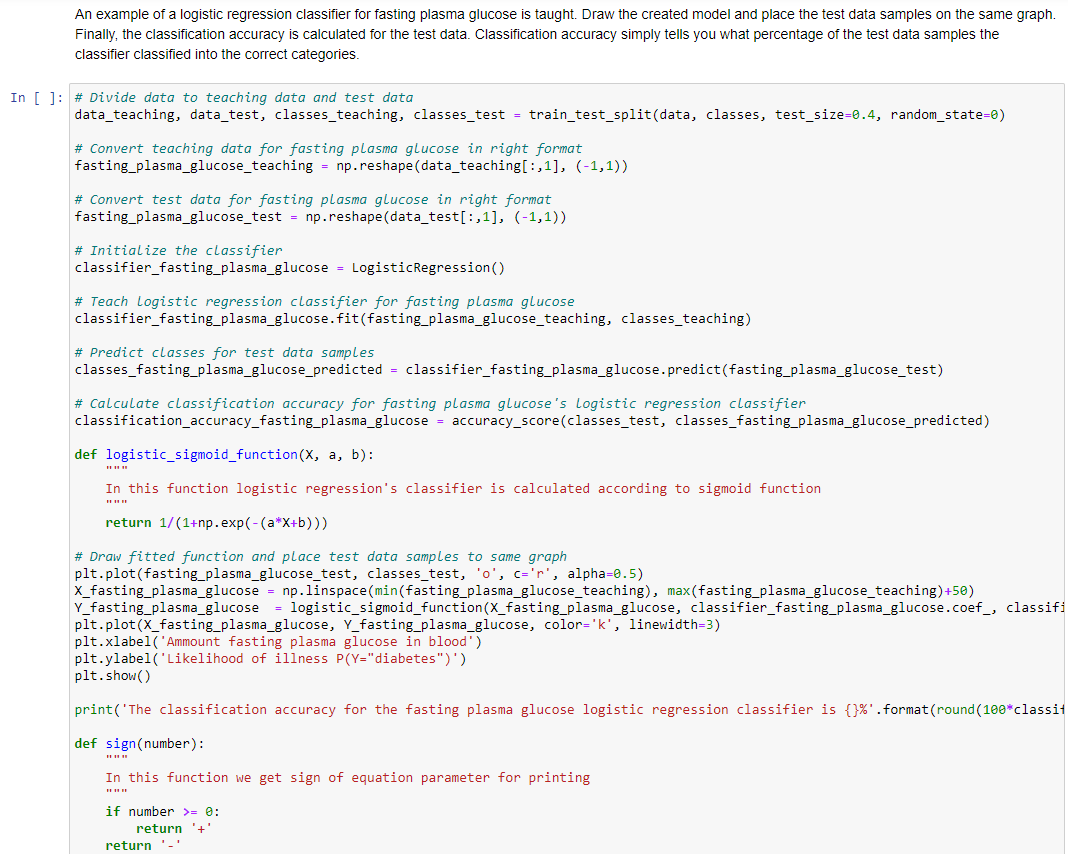 Solved Task 2. Logistic regression ¶ On second task logistic | Chegg.com