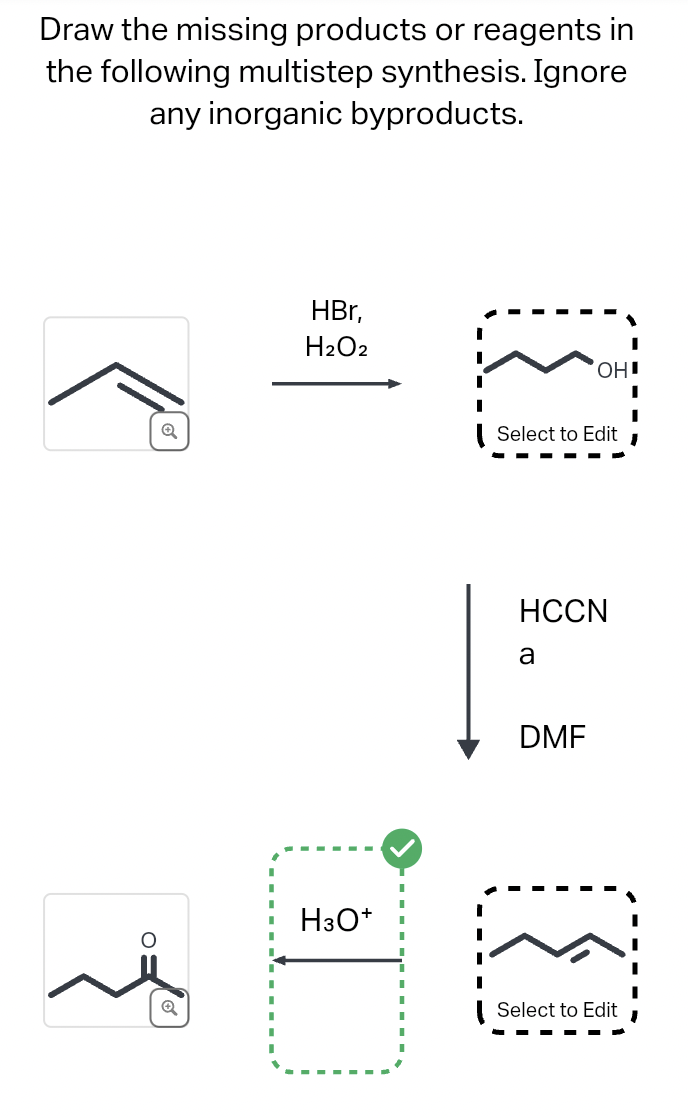 Solved Draw the missing products or reagents in the | Chegg.com
