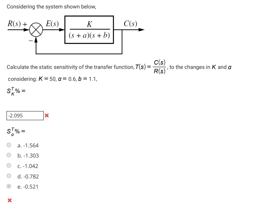 Solved Considering the system shown below, Calculate the | Chegg.com