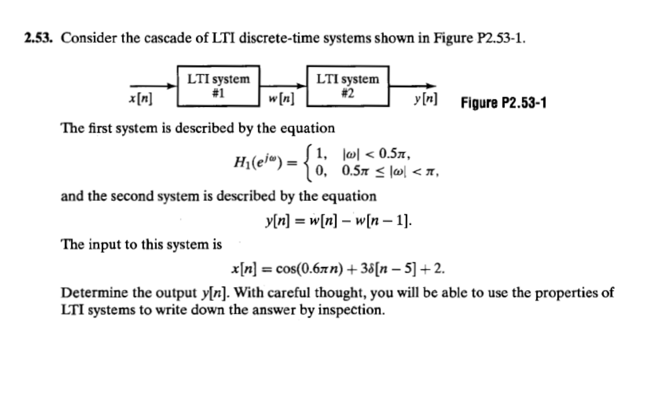 code class="asciimath">2.53. ﻿Consider the cascade of | Chegg.com