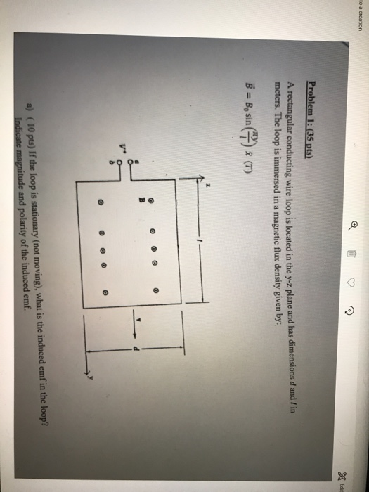 Solved Edit Problem 1: (35 pts) A rectangular conducting | Chegg.com