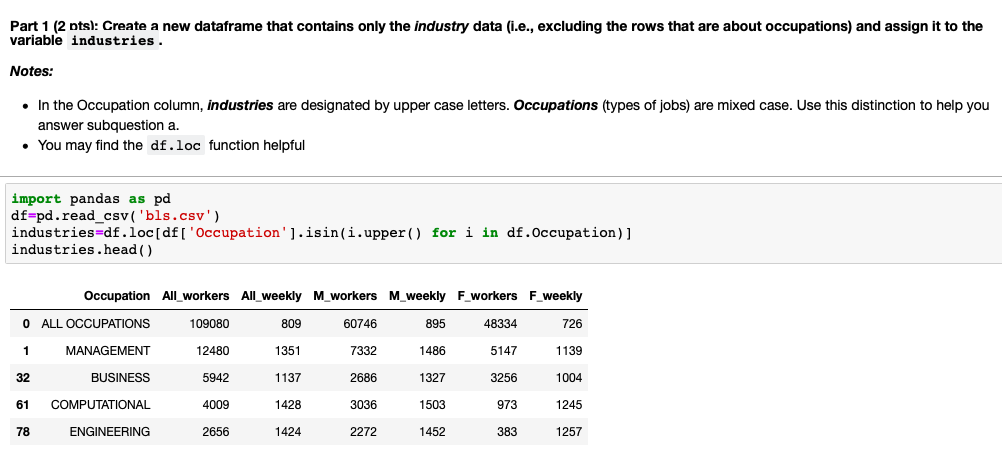 Solved PYTHON 3 HELP bls.csv please download doc and export | Chegg.com