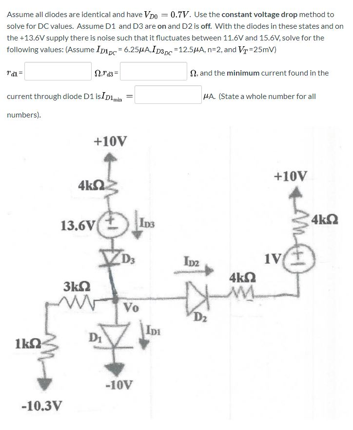 Solved Assume all diodes are identical and have Vpo = 0.7V. | Chegg.com