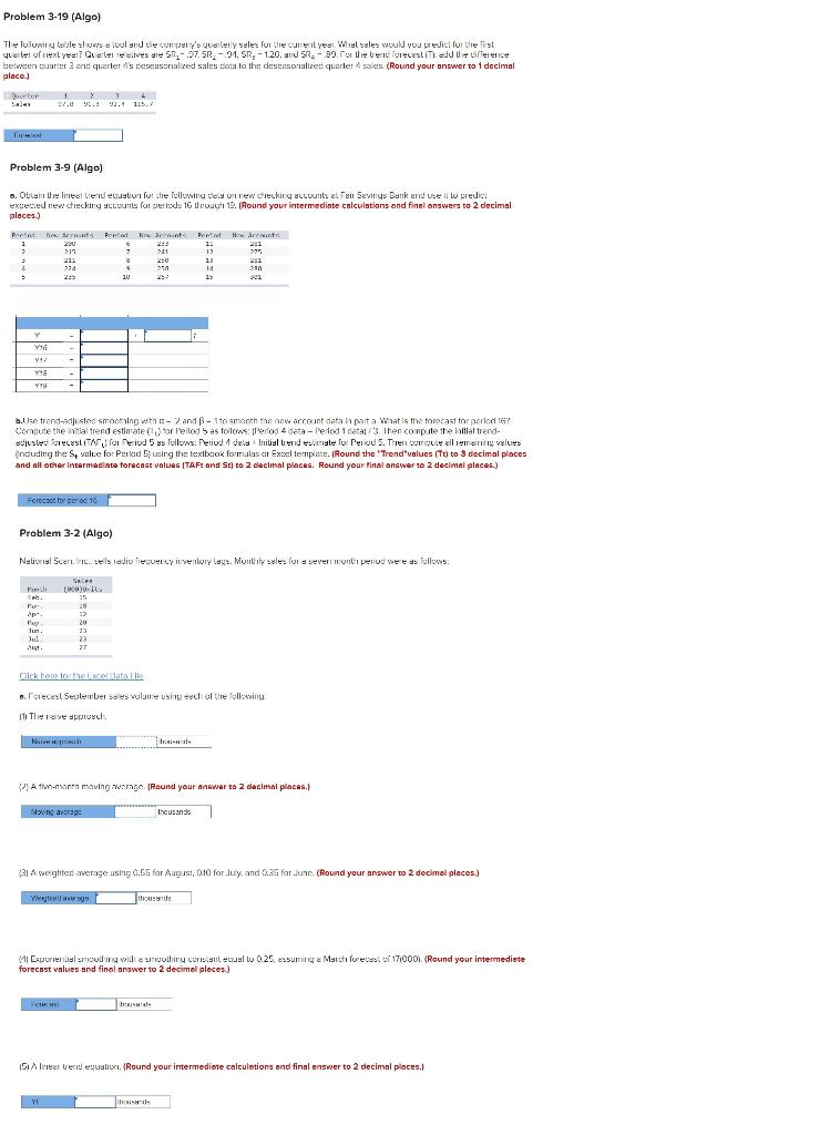 Problem 3-2 (Algo) National Scan, Inc., sells radio | Chegg.com