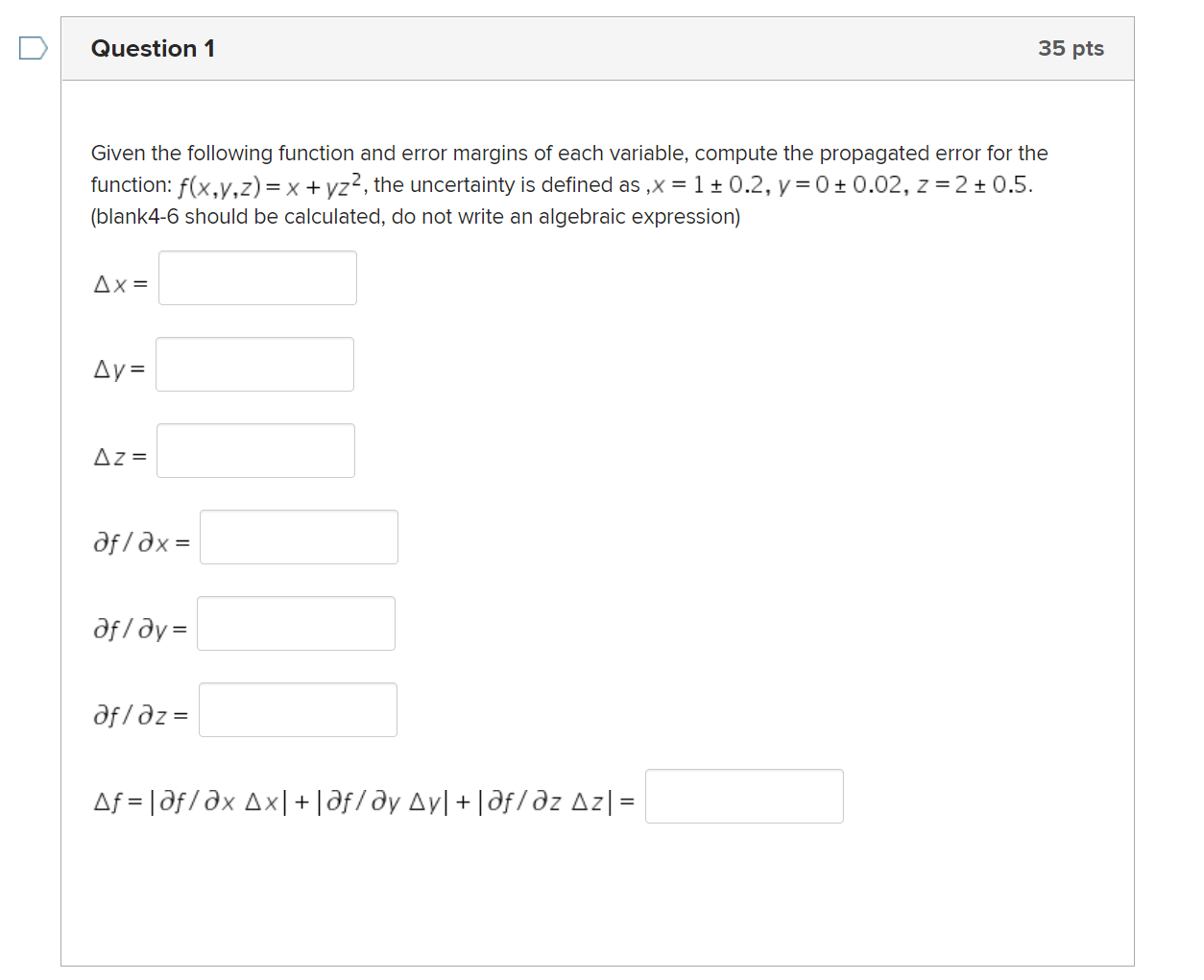 Solved Question 1 35 pts Given the following function and | Chegg.com