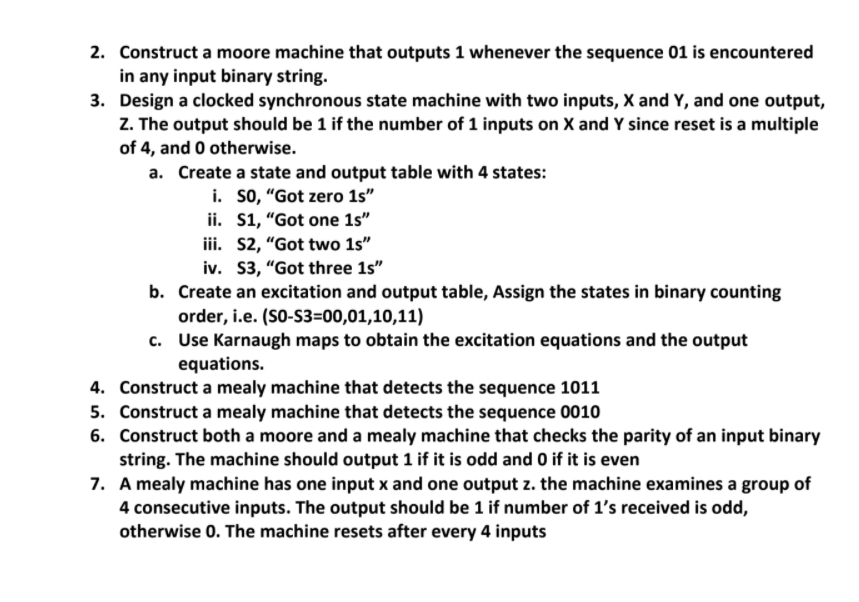 Solved 2. Construct a moore machine that outputs 1 whenever | Chegg.com