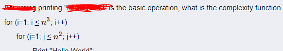 Solved the basic operation, what is the complexity function | Chegg.com
