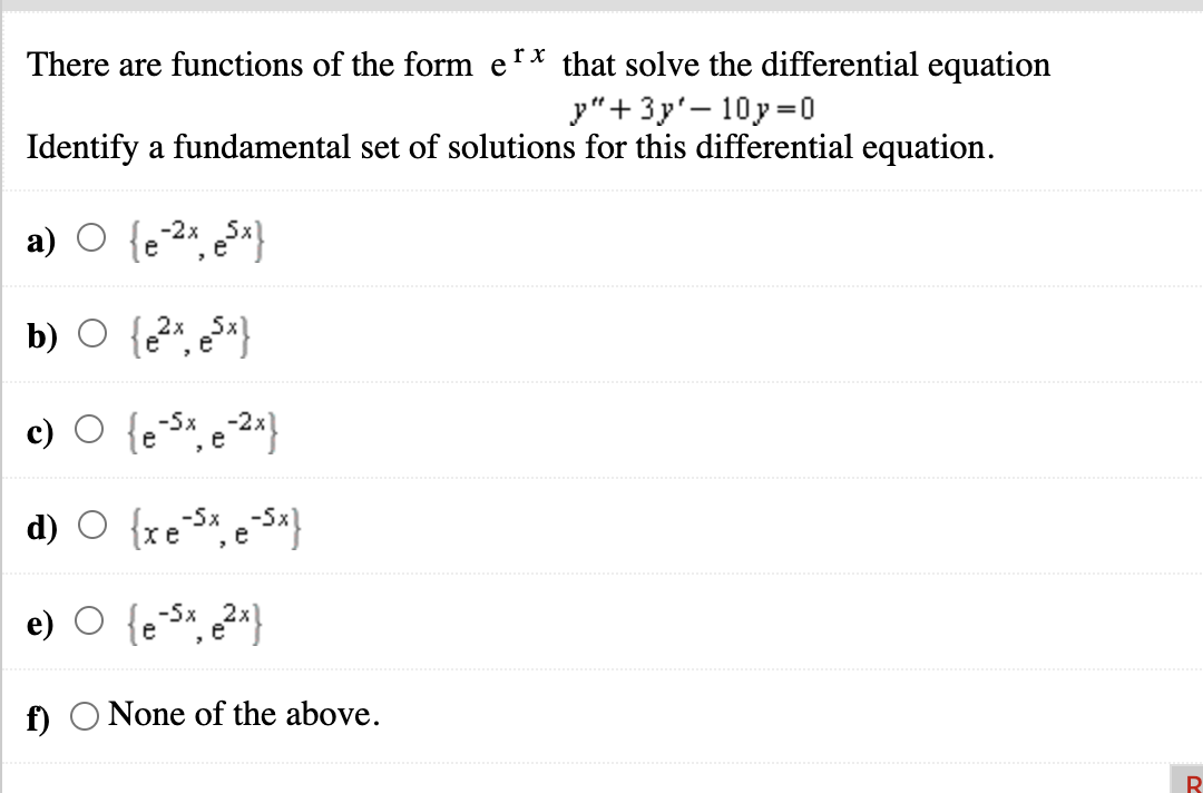 [Solved]: There are functions of the form ( mathrm{e}^{