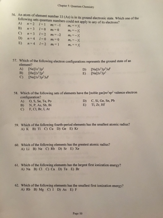 Solved Chapter 5: Quantum Chemistry 48. Select the correct | Chegg.com