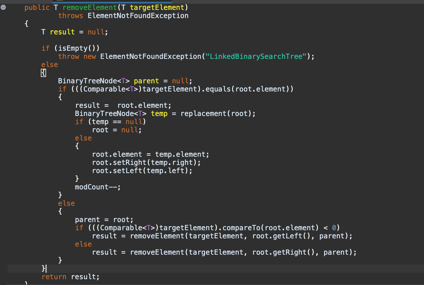Solved private void addElement ( T element, BinaryTreeNode | Chegg.com