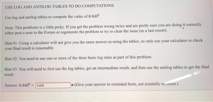 Solved USE LOG AND ANTILOG TABLES TO DO COMPUTATIONS: Use | Chegg.com