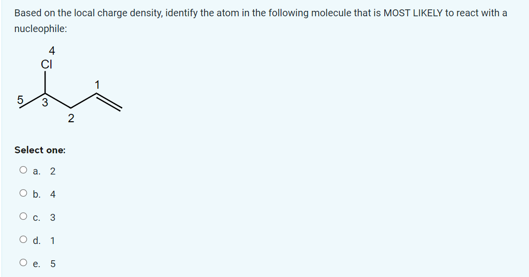Solved Based on the local charge density, identify the atom | Chegg.com Solved Based on the local charge density, identify the atom | Chegg.com