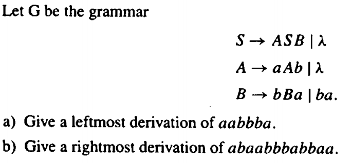 Solved How to draw the derivation tree for A and B? | Chegg.com