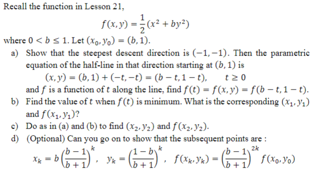 Solved Recall the function in Lesson 21, f(x,y)=21(x2+by2) | Chegg.com