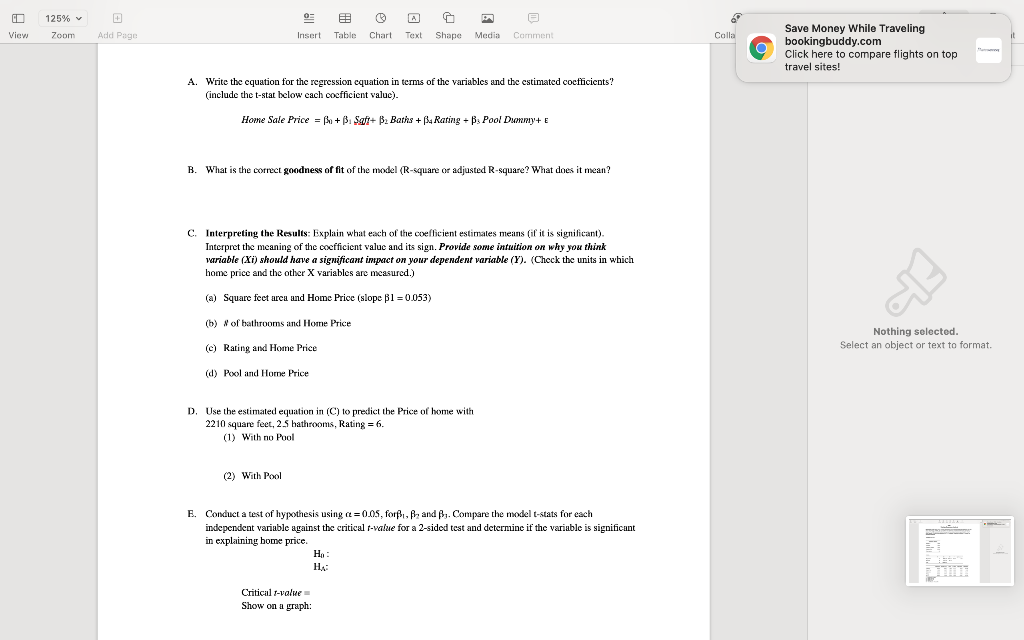 Solved 125% + 6 View Zoom Add Page Insert Table Chart Text | Chegg.com
