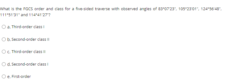Solved What is the FGCS order and class for a five-sided | Chegg.com