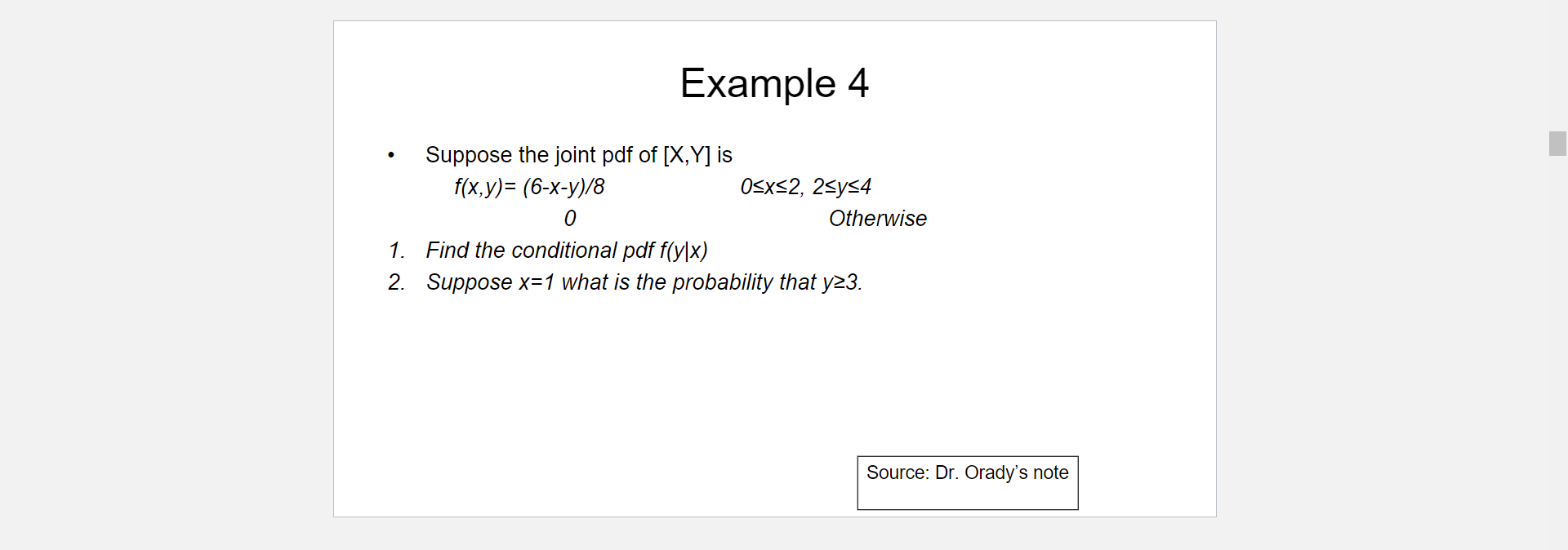 Solved - Suppose the joint pdf of [X,Y] is | Chegg.com