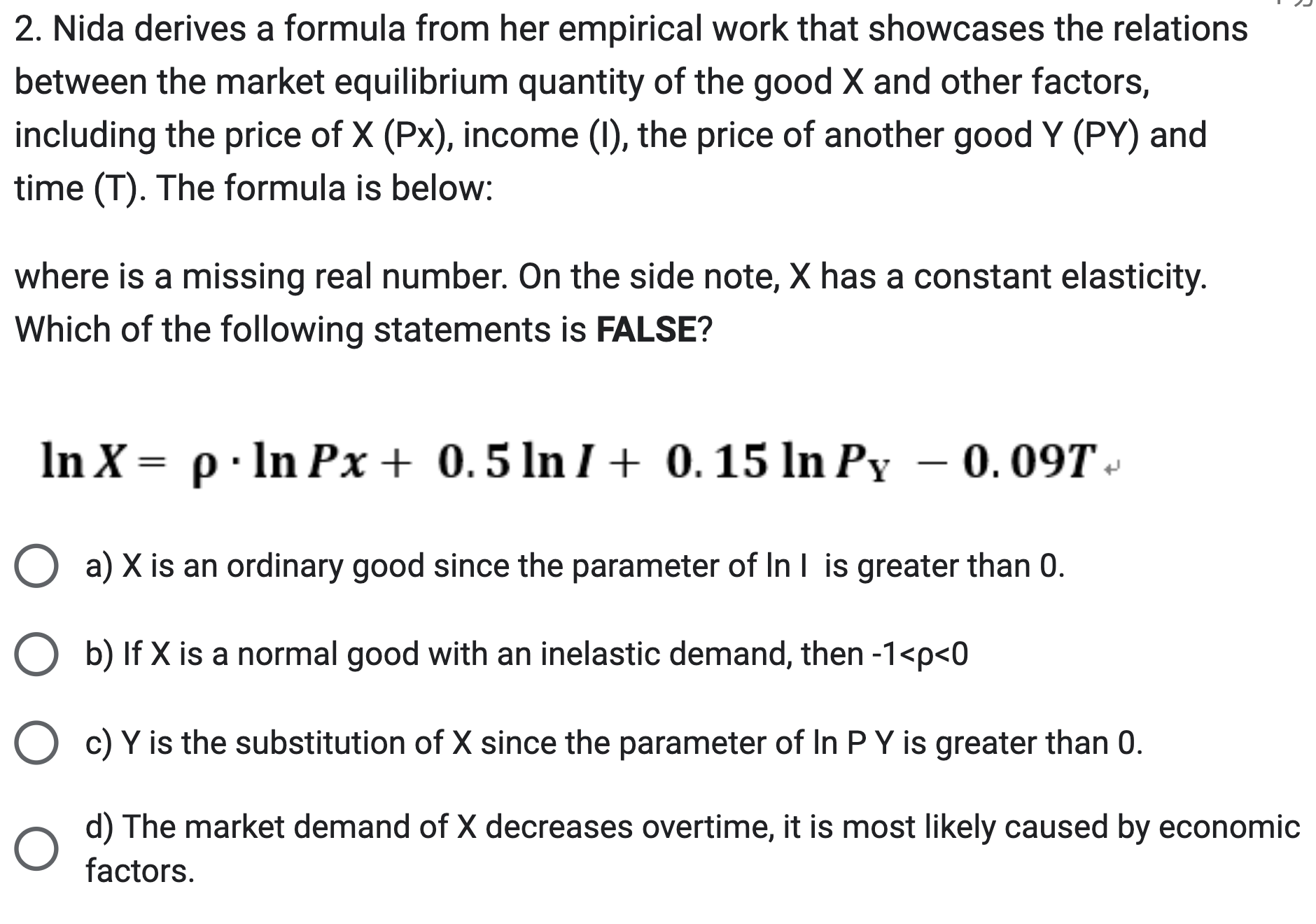 2. Nida derives a formula from her empirical work | Chegg.com