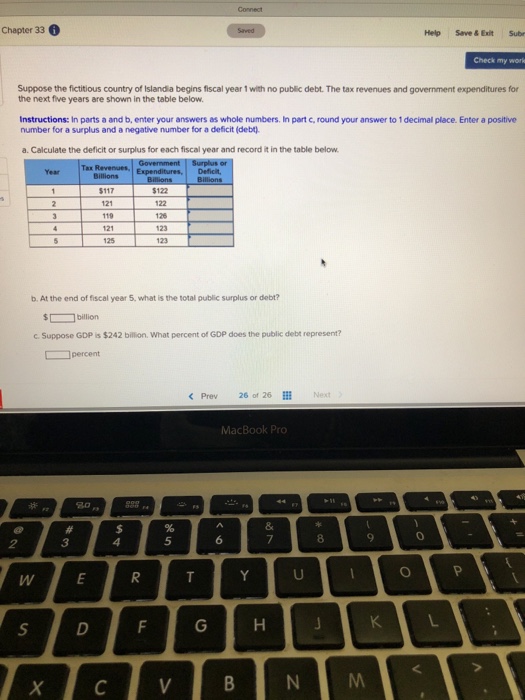 Solved Chapter 33 Help Save&Exit Subr Check my worlk Suppose | Chegg.com