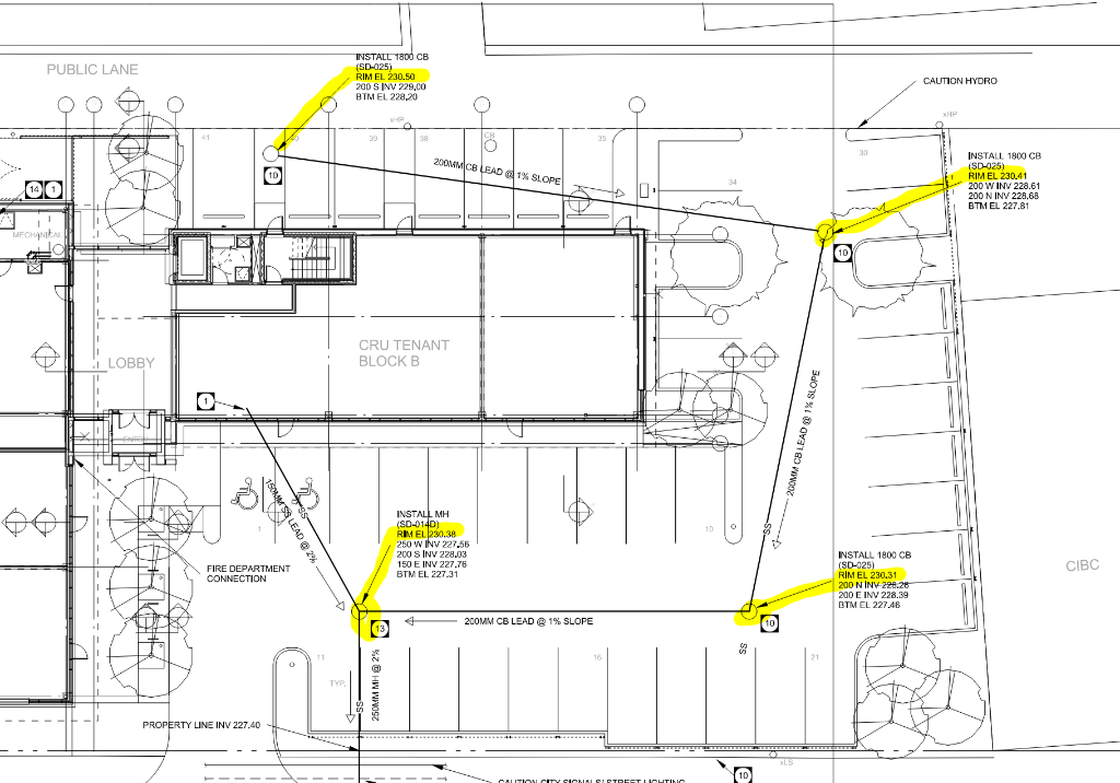 Solved For the provided parking lot. given the catch basins | Chegg.com