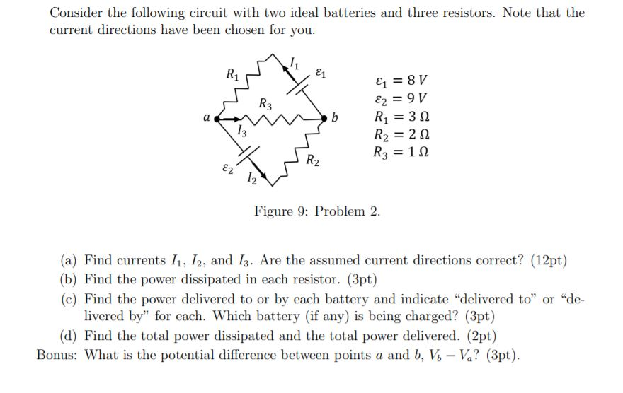 Solved Consider the following circuit with two ideal | Chegg.com