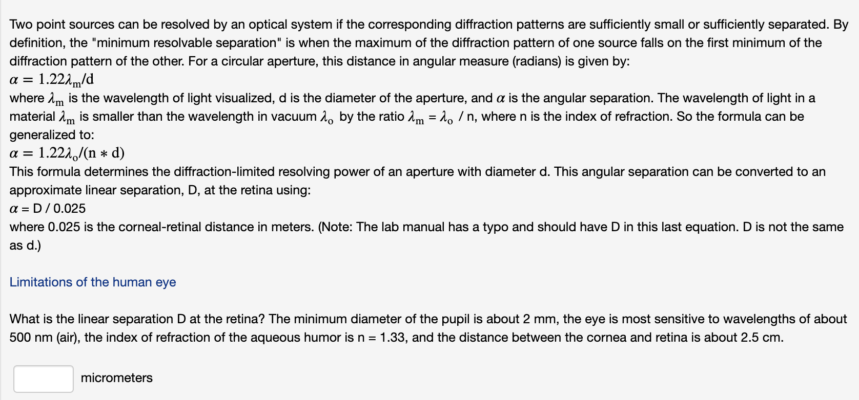 Solved Two point sources can be resolved by an optical | Chegg.com