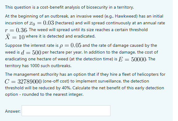Solved This question is a cost-benefit analysis of | Chegg.com