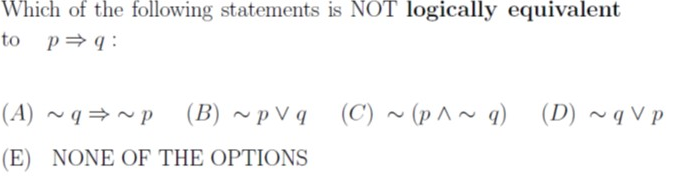 Solved Which of the following statements is NOT logically | Chegg.com