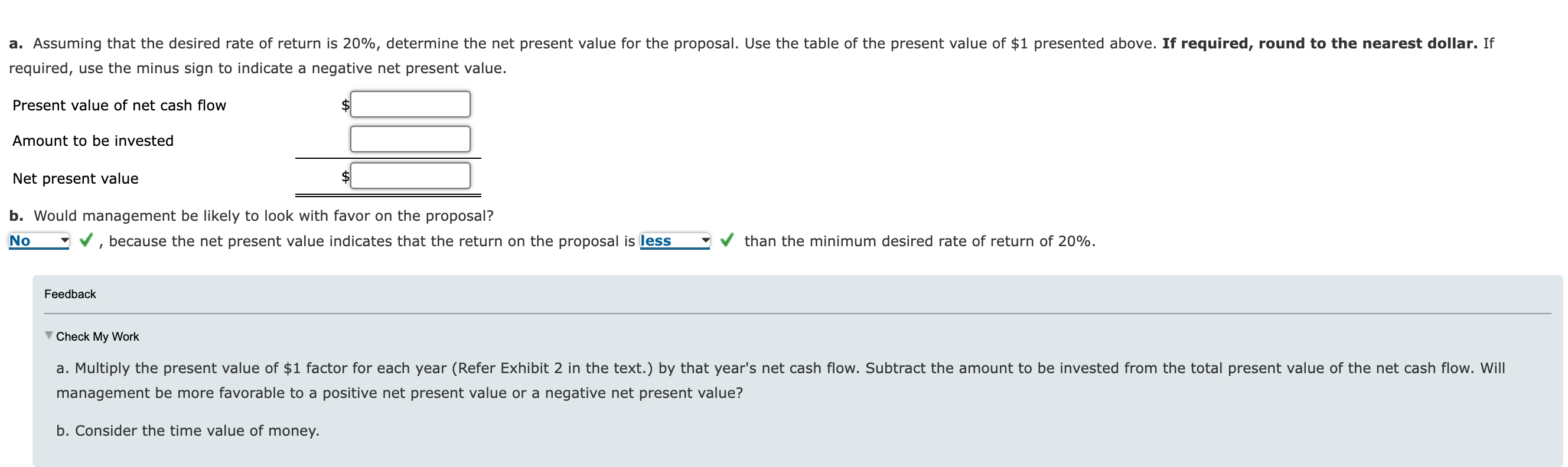Solved Net present value method The following data are | Chegg.com