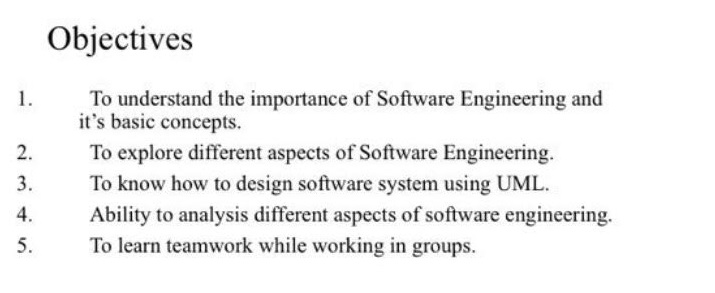 Solved Objectives To understand the importance of Software | Chegg.com