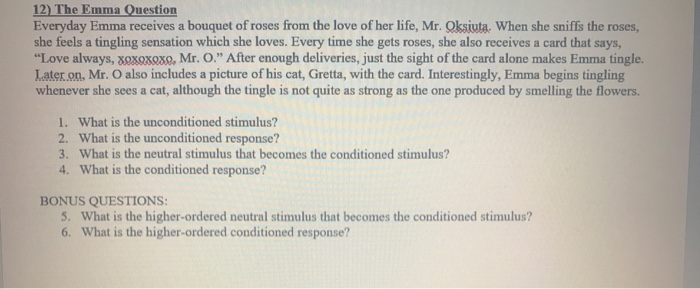 Solved 12) The Emma Question Everyday Emma receives a | Chegg.com